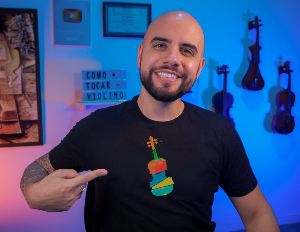 Camiseta Aquarela Cortado Colors (Nova) - Loja Como Tocar Violino
